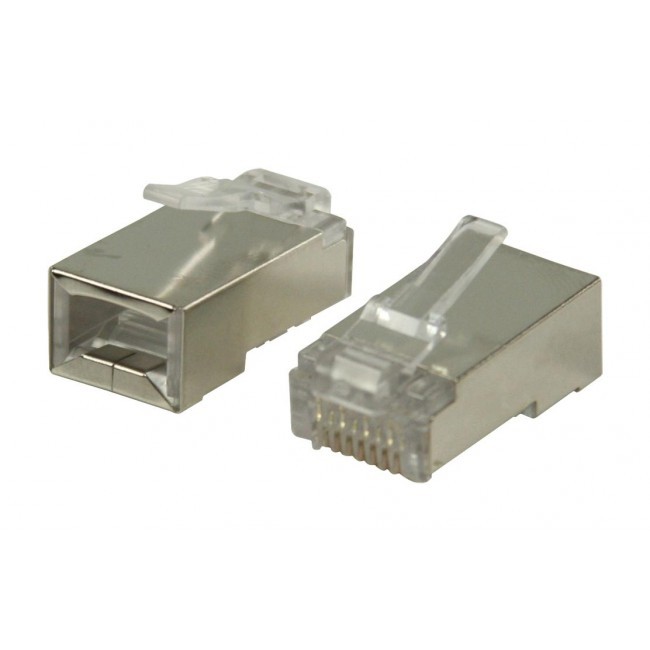 Temco Webshop - UTP RJ45 connector CAT5E - metaal / shielded - Netwerk ...