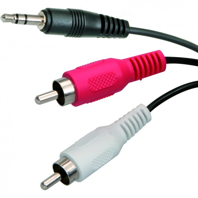 Temco Webshop - Audio kabel mini jack naar 2x RCA 1.5 meter