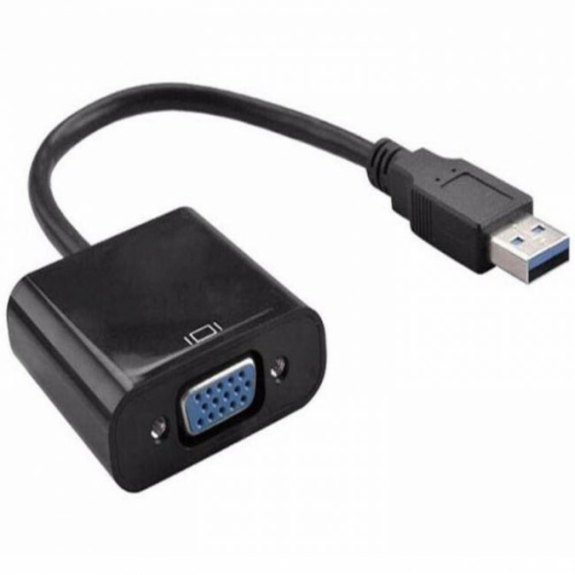 Temco Webshop - USB male naar VGA female adapter - 15cm - Computer ...